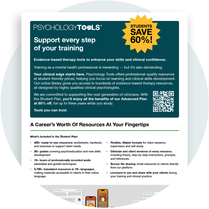 Students | Discounted Therapy Tools for Training | Psychology Tools